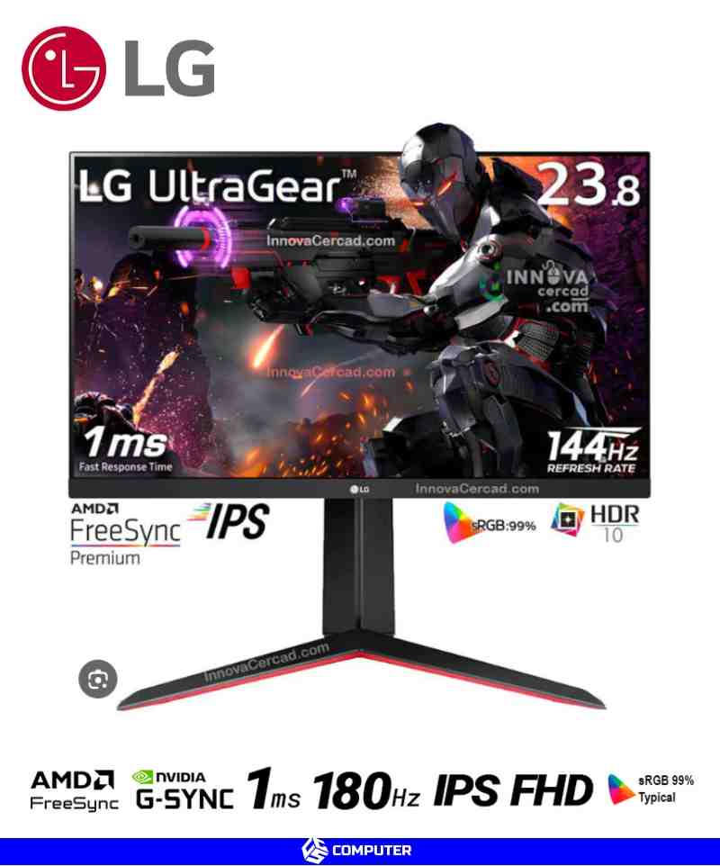 MONITOR GAMING LG ULTRAGEAR 24GS65F-B, 24″ IPS, FHD, 180HZ, 1MS, NVIDIA ...